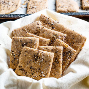 Homemade Crackers Made With Sprouted Spelt Flour